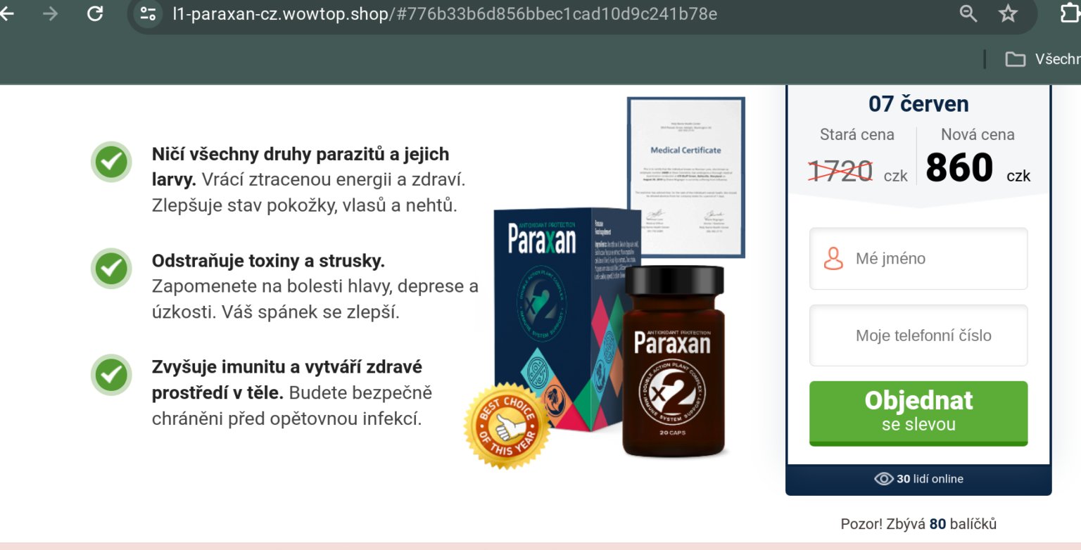 Paraxanem se parazitů nezbavíte, jde o podvod! [recenze]